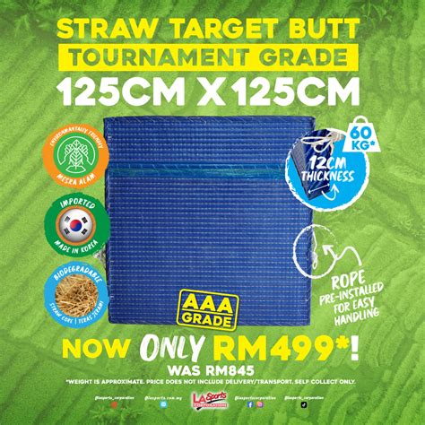 Straw Target Butt 125cm X 125cm X 12cm Tournament Aaa Grade Made In