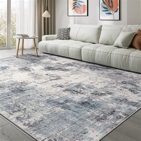 Taranch Washable Rug 10x14 Area Rugs Modern Abstract