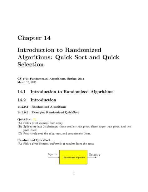 Randomized Algorithms Chapter 14 Introduction To Randomized