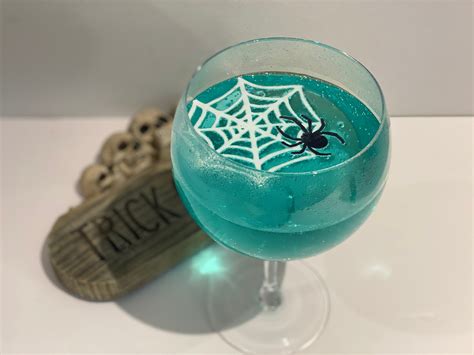 Edible Spiderweb And Spiders Drink Toppers Precut Halloween Etsy