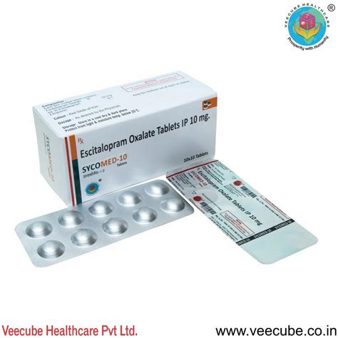 Escitalopram Oxalate 10mg At ₹ 990 Stripe In Panchkula Id 19950378091