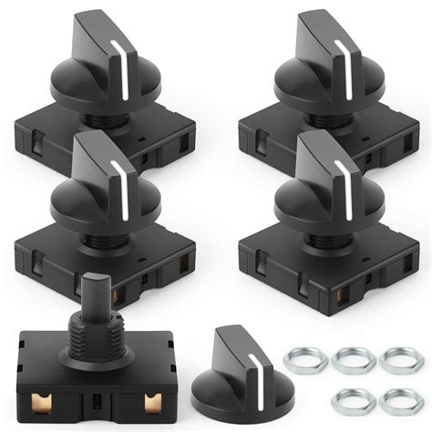 Qcqiang 5pcs 4 Position 3 Speed Selector Rotary Switch 10 3a 250vac Fan Selector Rotary Switch