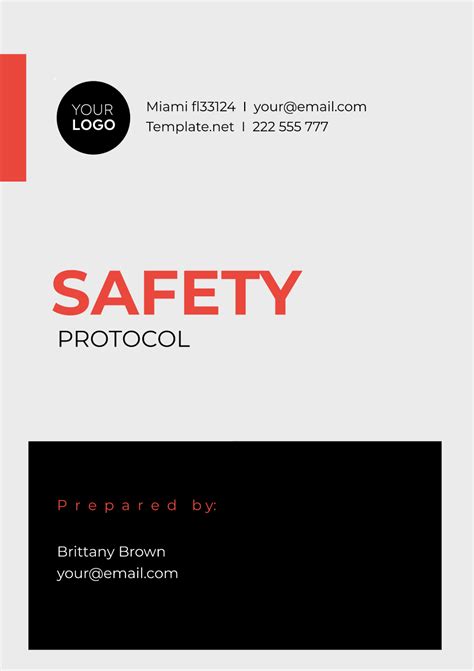 Free Safety Protocol Template To Edit Online