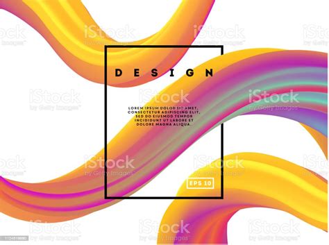 트렌디한 추상적인 기하학적 배경입니다 3 차원 유체 모양 그림입니다 0명에 대한 스톡 벡터 아트 및 기타 이미지 0명 3차원 형태 가리기 Istock