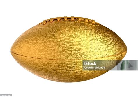 흰색에 고립 된 골드 아메리칸 풋볼 볼의 3d 그림 미식 축구공에 대한 스톡 사진 및 기타 이미지 미식 축구공 공 스포츠