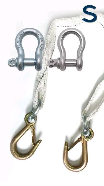 슬링 벨트 국산 S인증 슬링바 샤클로 후크 체결하여 크레인 견인 Youtube