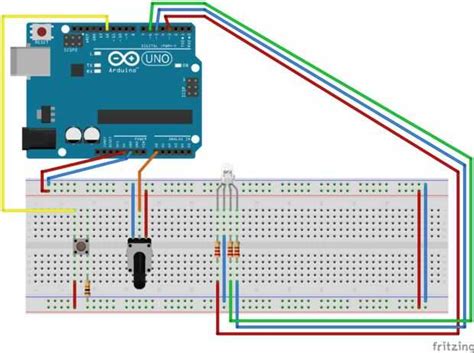 Arduino RGB LED de control Paso Cómo conectarse askix