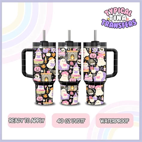 Kawaii Cozy Ghosts Pink And Purple 40oz Uvdtf Wrap Pod Typical