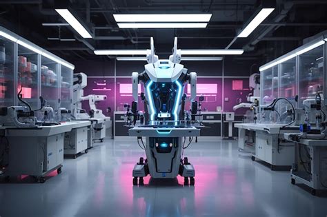 Premium Ai Image Robotics And Automation Futuristic Science Lab