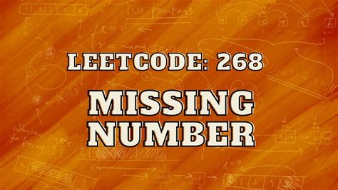 leetcode 268 missing number intuition and approach cyclic sort youtube