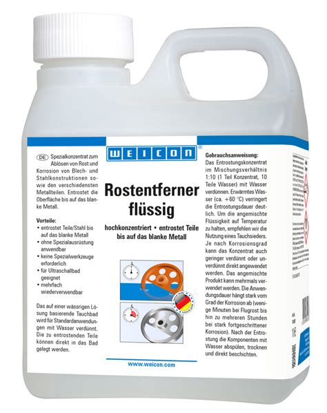 Weicon Rust Remover Liquid Highly Concentrated Dip For Removing Rust And Corrosion 10101897