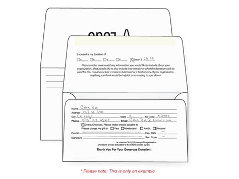 Donation Envelopes Nonprofit Fundraising And Remittance