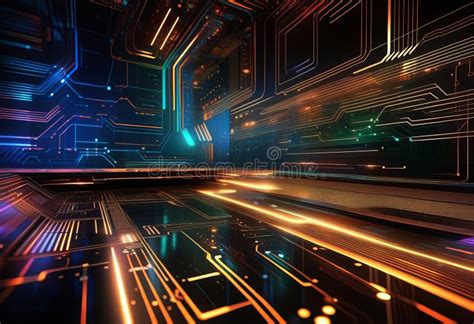 The Dynamic Interface Of Future Tech Innovation Stock Illustration Illustration Of Development