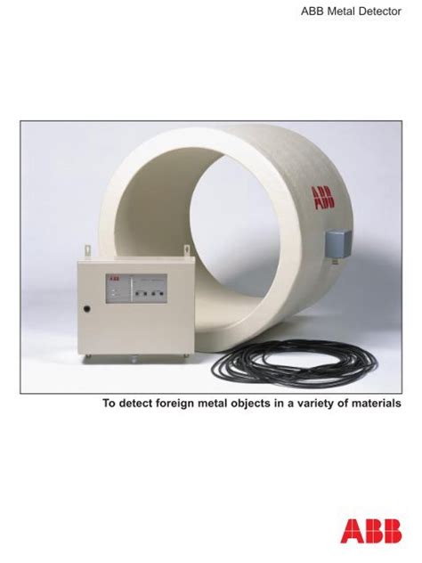 Abb Metal Detector To Detect Foreign Metal Objects In A Variety Of Materials