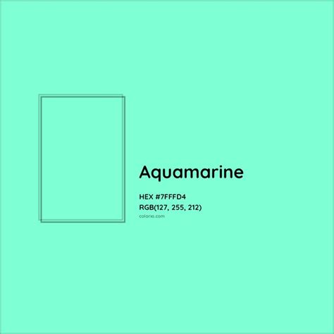 Hex 7fffd4 Aquamarine Color Color Code In 2025 Color Coding Rgb