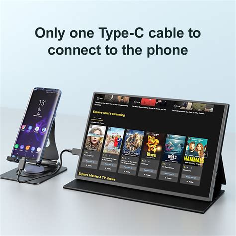 16 Inch Extension Portable Laptop Touch Screen LCD Monitor With Type C Cable Portable LCD