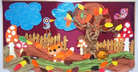 Mimo że Za Oknem Krajobraz Zimowy To W Przedszkolu Cały Czas Panuje Jesień Dekoracja