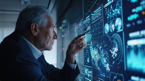Senior Data Analyst Interpreting Information On Screens Aig41 Stock