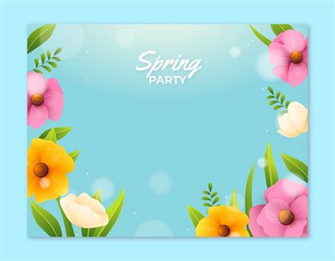 Premium Vector Gradient Spring Template Design
