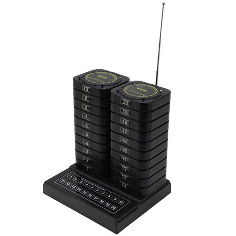 Wireless Calling System 1 Host Controls 20 Pager Calling Pager System For Restaurants 100v240v