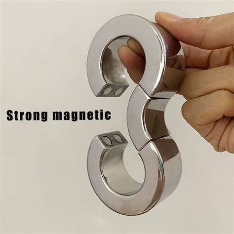 Magnetic Ball Stretcher Heavy Weight Stainless Steel Penis Scrotum Ring