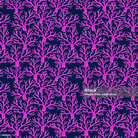 푸른 배경에 산호의 수채화 원활한 패턴입니다 바다 식물의 손으로 만든 그림 카드 섬유 또는 인쇄의 디자인 디자인에 대한 스톡 벡터 아트 및 기타 이미지 Istock