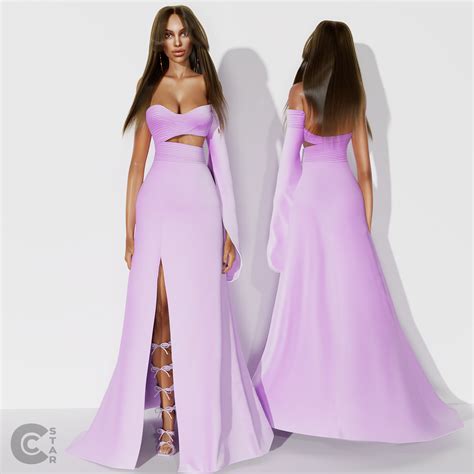 One Shoulder High Slit Dress Gallery The Sims 4 Create A Sim