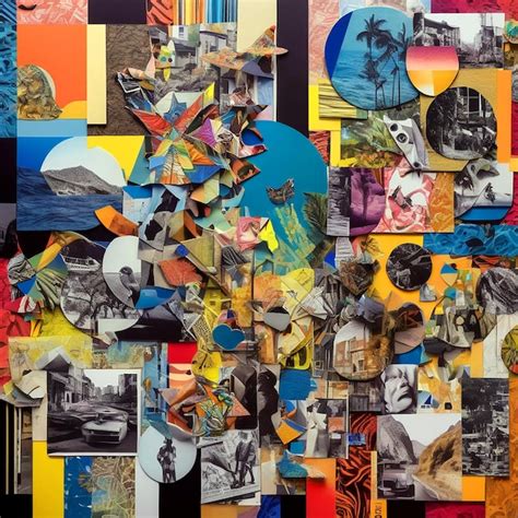 Bold Collage Art A Unique Visual Symphony Premium Ai Generated Image