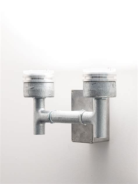 Flat Top Pancake Wall Uplighter Twin 16w Mains Dimmable