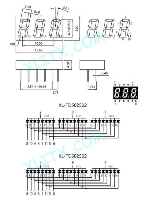Yellow 0 25 Inch 3 Digit Common Anode CA Cathode CC LED 7 Segment Display Lanpade