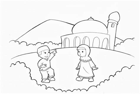 نقاشی در مورد نماز خواندن کودکانه و آسان برای رنگ آمیزی