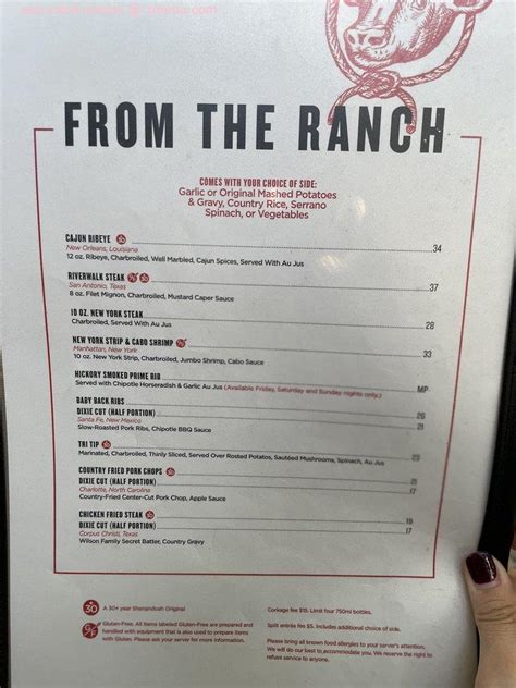Online Menu Of Shenandoah At The Arbor Restaurant Los Alamitos
