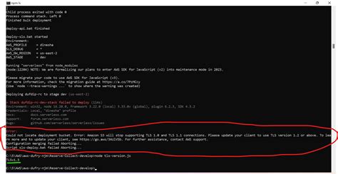 Error Amazon S3 Will Stop Supporting Tls 10 And Tls 11 Connections Please Update Your Client
