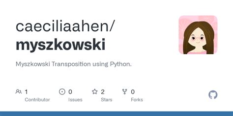Github Caeciliaahenmyszkowski Myszkowski Transposition Using Python