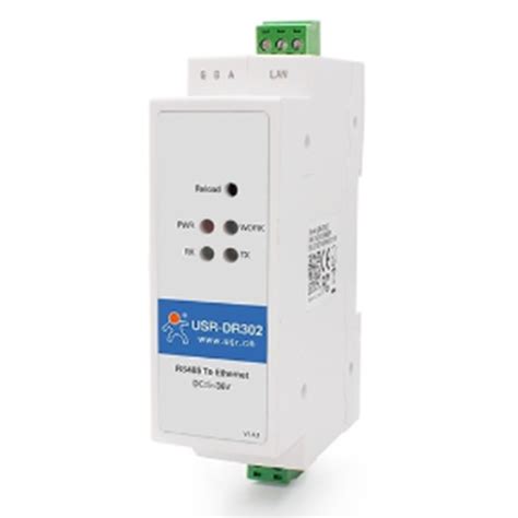 Usr Dr302 Din Rail Serial Rs485 To Ethernet Tcp Ip Server Module Ethernet Converter Modbus Rtu