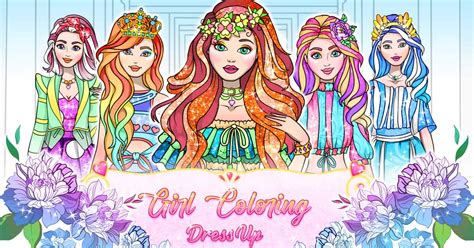 Girl Coloring Dress Up 🕹️ Joue Sur Crazygames