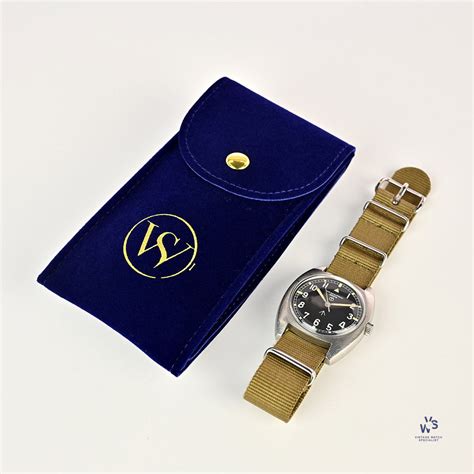 Hamilton Geneve 6bb Raf Issued Watch 1974 With Original Tritium Dial