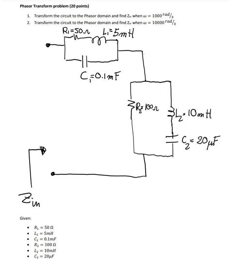 solved phasor transform problem 20 points 1 transform the
