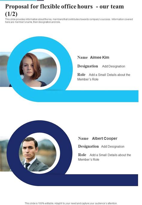 Proposal For Flexible Office Hours Our Team One Pager Sample Example Docume