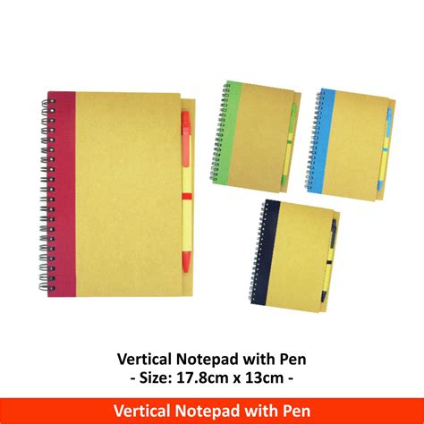 Vertical Notepad With Pen Itrophy