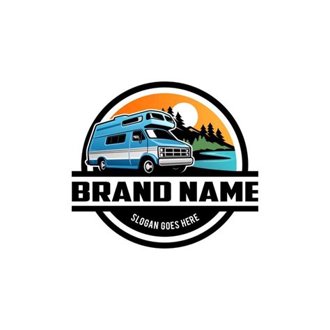 Premium Vector Retro Camper Van Van Car Illustration Logo Vector