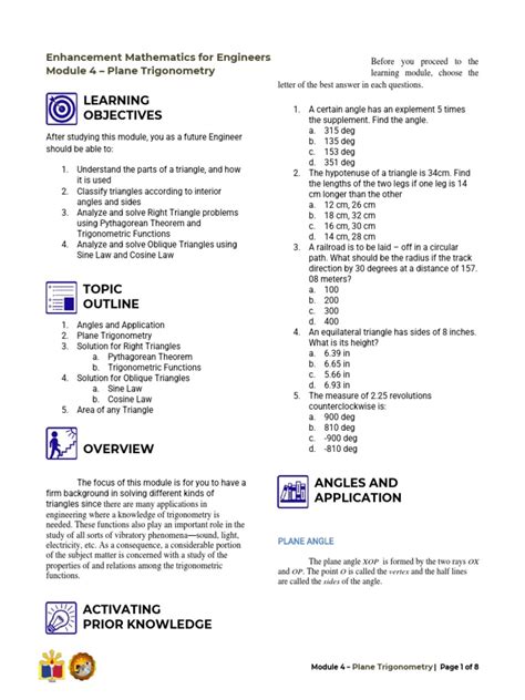 Q024 Plane Trigonometry 11162022 Pdf