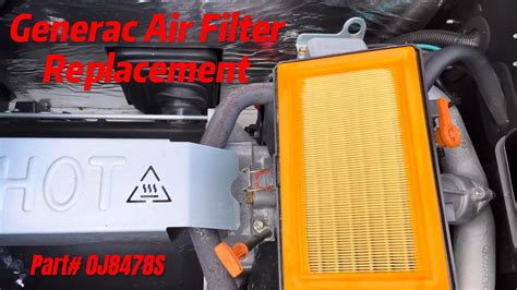 How To Replace And Check The Air Filter On Your Generac Generator 0j8478s Youtube