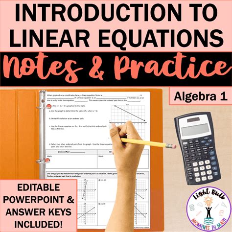 introduction to linear equations in two variables guided notes and
