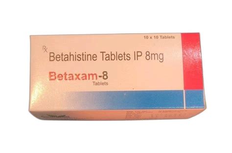 8mg Betaxam Betahistine Tablets At Rs 60box Betahistine Tablets In