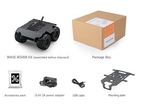 Wave Rover Flexible And Expandable 4wd Mobile Robot Chassis Full Metal Body Multiple Hosts