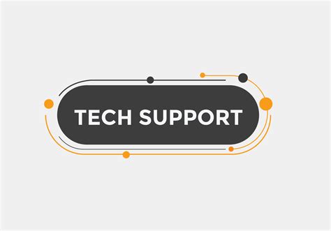Tech Support Text Button Speech Bubble Tech Support Colorful Web