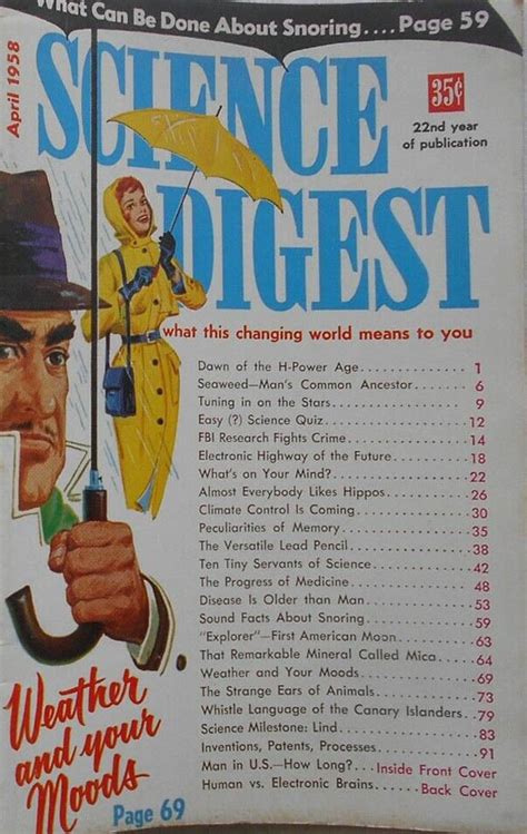 Science Digest April 1958 What Can Be Done About Snoring Ma