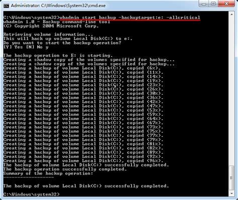 Windows 7 Wbadmin Command Line And Its Gui Version