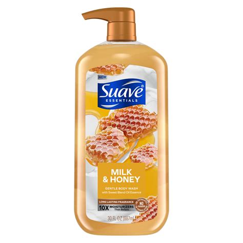 Suave Essentials Gentle Body Wash Milk And Honey 30 Oz
